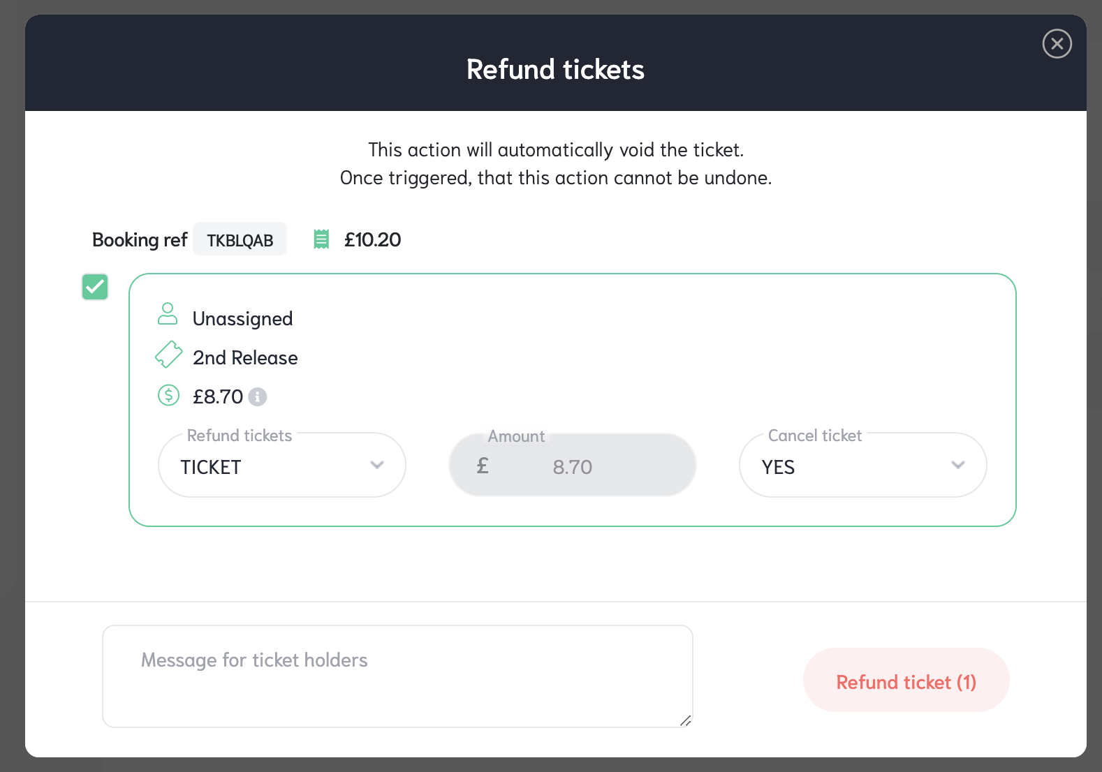How do I process a refund for a ticket holder? – Ticketpass